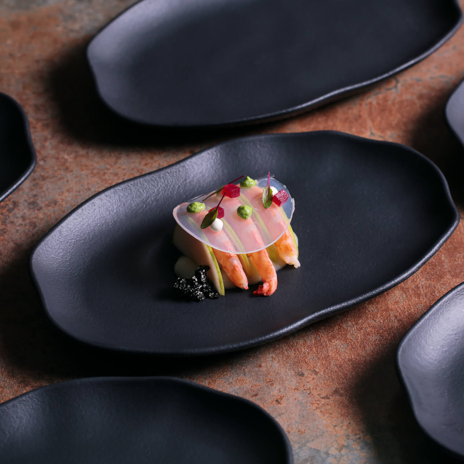 Bio Shallow Oval Platter Stoneware 11.81x7.87in Black Matte