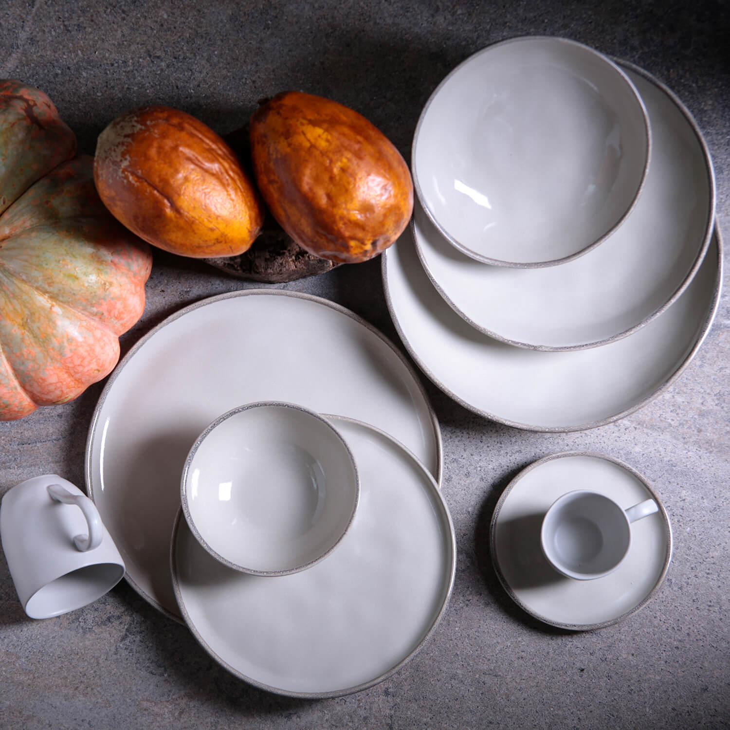 Conjunto com 6 Pratos Raso Bio Rustic Clay Ø27,5cm - Porto Brasil Cerâmica