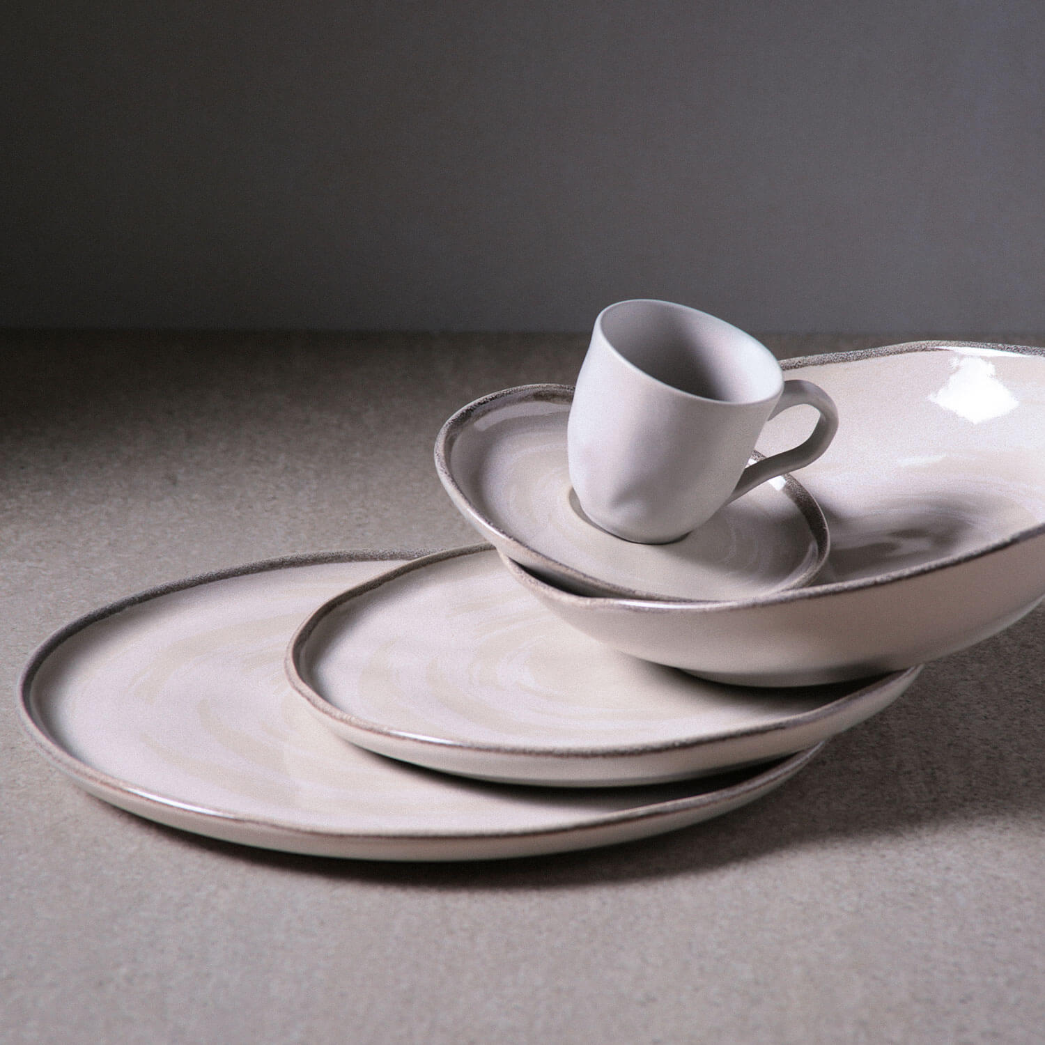 Conjunto com 6 Pratos Raso Bio Amaretto Ø27,5cm - Porto Brasil Cerâmica