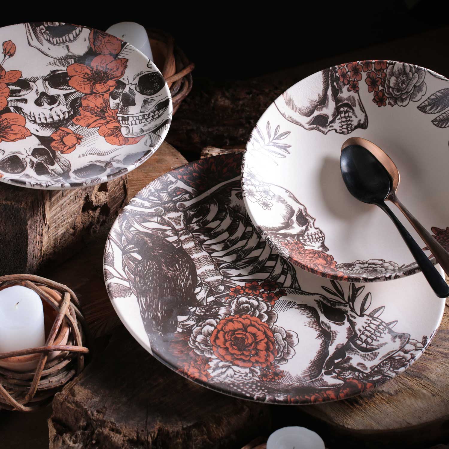 Conjunto com 6 Pratos Raso Coup Frida Ø27,5cm - Porto Brasil Cerâmica