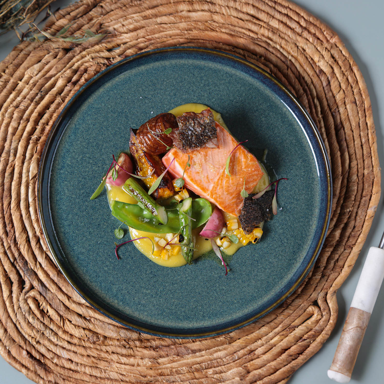 Conjunto com 6 Pratos Raso Neo Oceano Ø27cm - Porto Brasil Cerâmica